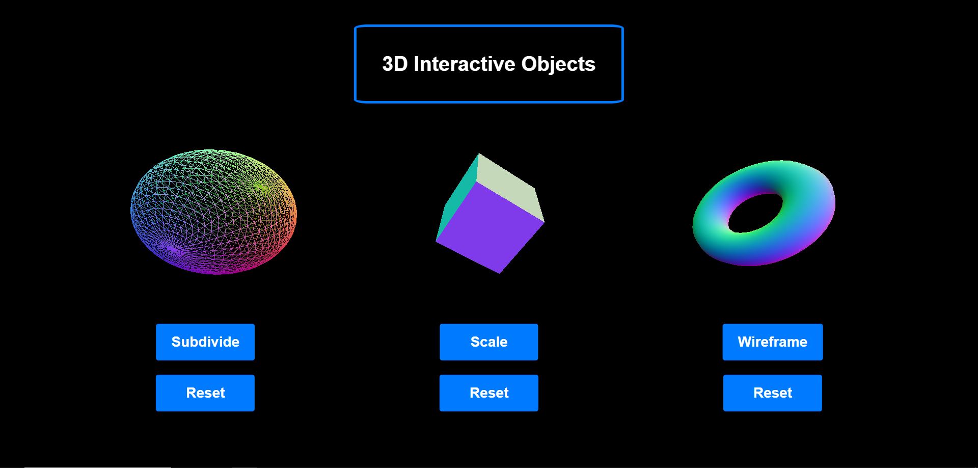 Github Bibalo30interactive 3d Objects Threejs Webpage Created Using