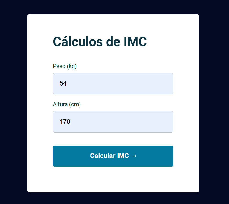 GitHub - Matheussilva07/Calculadora-IMC: Esta é uma calculadora de IMC criada com HTML, Css e ...