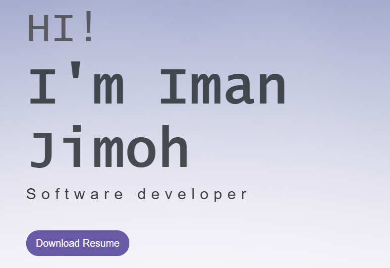 Github Imanj1470 Landing Page My Portfolio Website