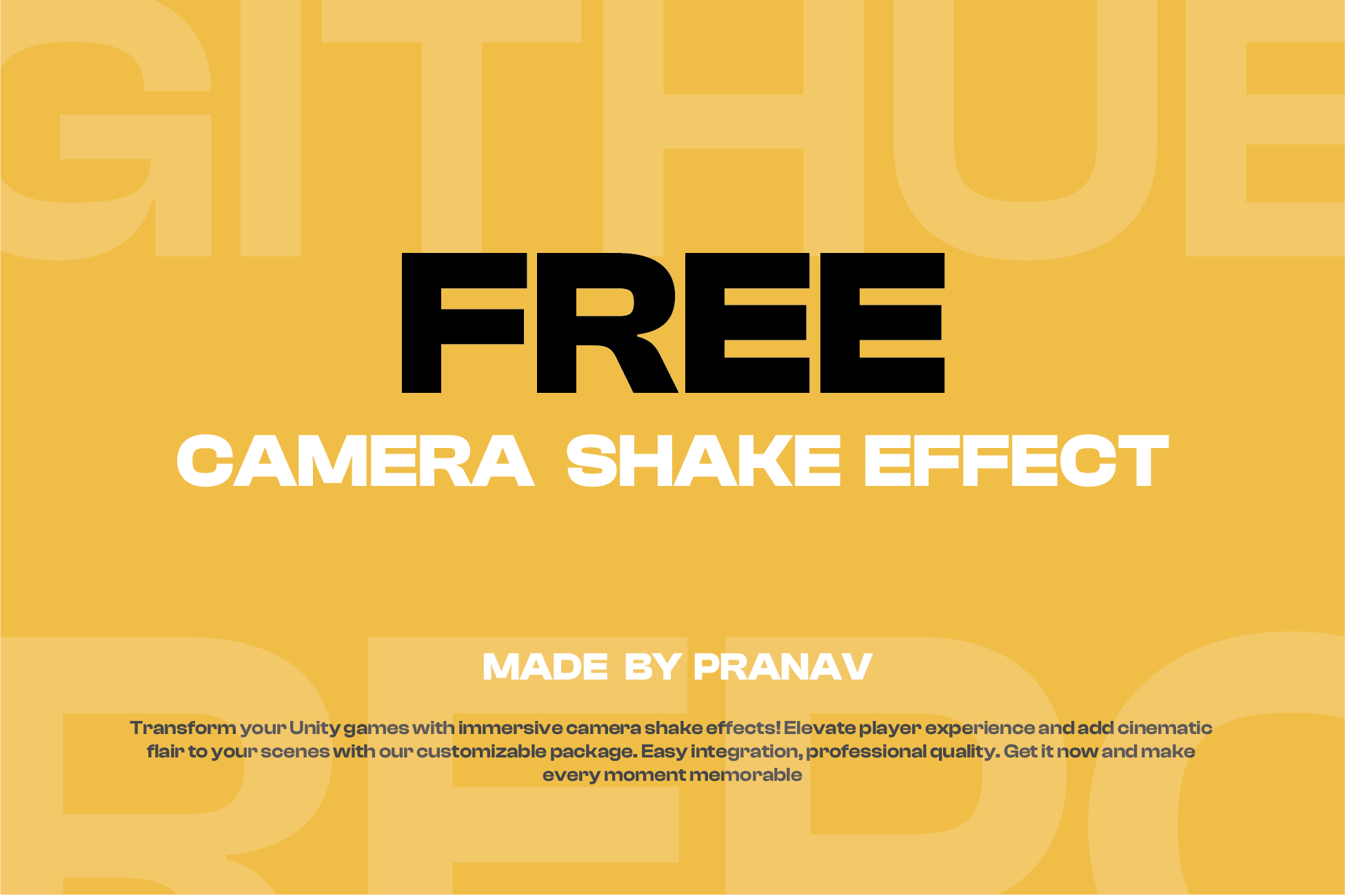 GitHub - Pr-4nv/Camera-Shake-Effect: Transform your Unity games with immersive camera shake ...