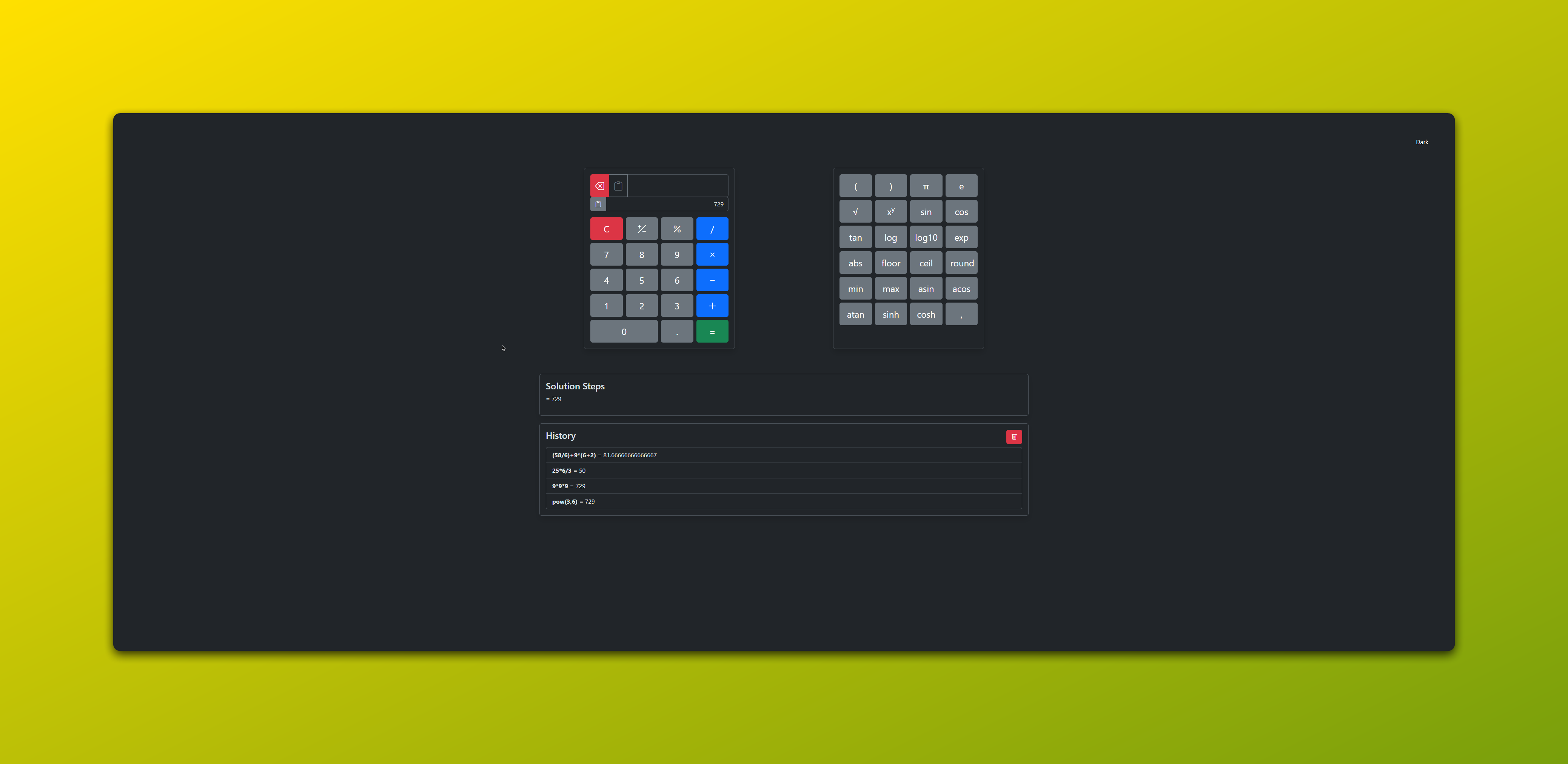 Github Exelvicalculator Feature Rich Calculator Built With Html Css Javascript And Bootstrap