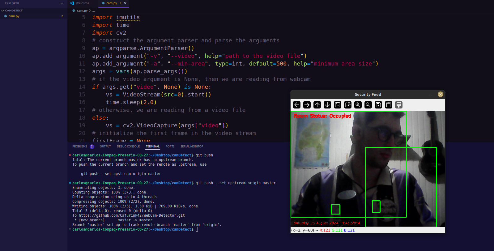 GitHub - Cafurink42/WebCam-Detector: Programa feito para fins de estudo usando a biblioteca ...
