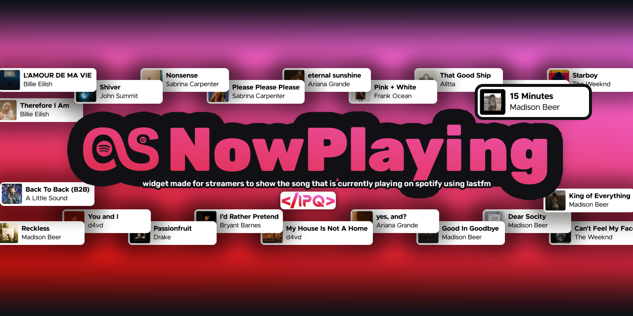 GitHub - IPQow/lastfmnowplayingwidget: Now Playing widget for live ...
