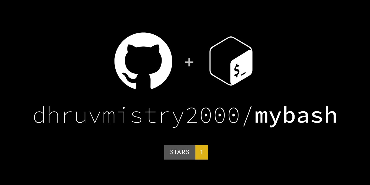 GitHub - dhruvmistry2000/mybash: My Bash profile