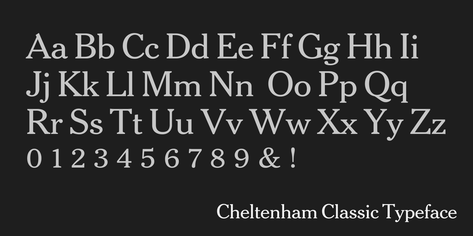 GitHub - vetrivelcsamy/cheltenham-classic: Cheltenham Classic Typeface (Open Source)