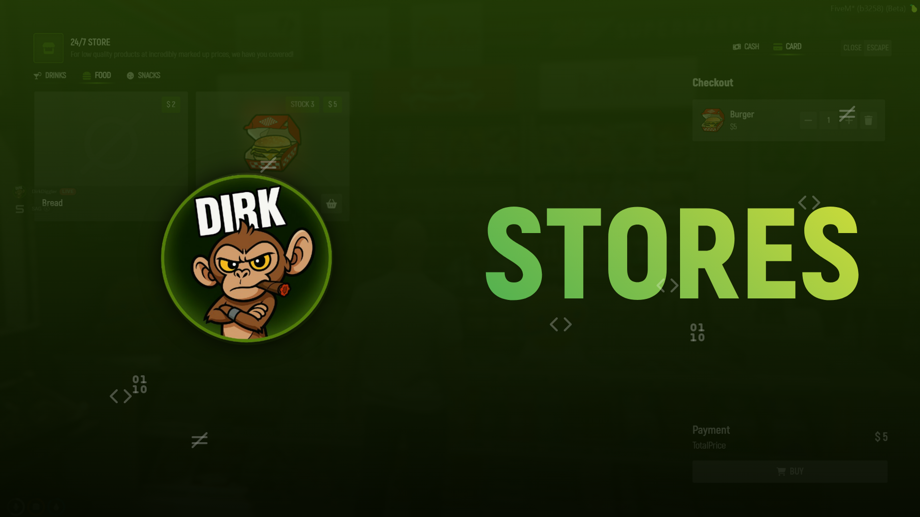 GitHub - DirkDigglerz/dirk_stores: A free stores script for the FiveM/RedM ecosystems.