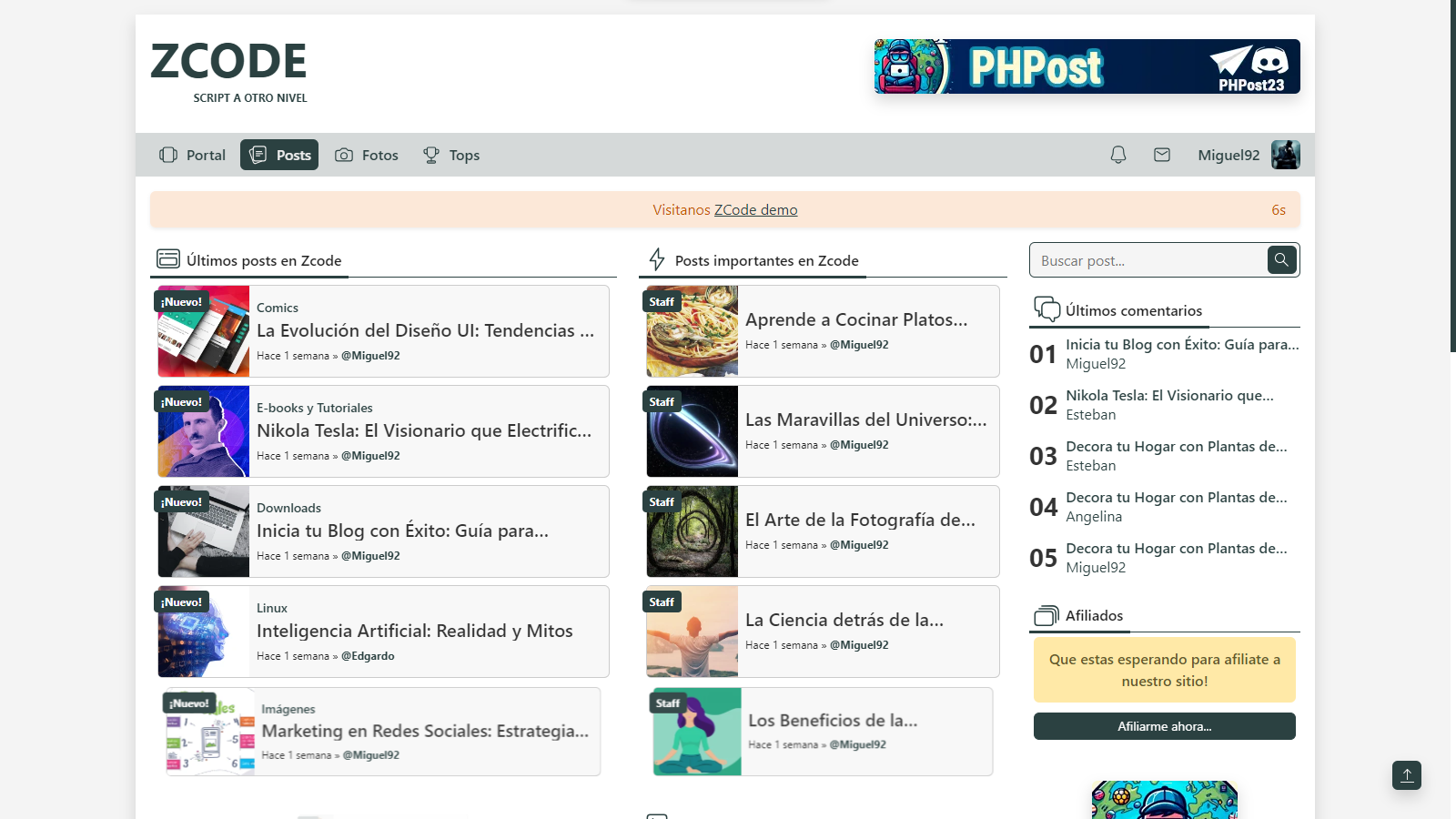 GitHub - ScriptParaPHPost/ZCode: Esta será una reversión de PHPost, este tiene mucho más cambios ...