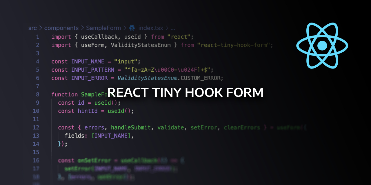 Github Vdelafuentehubreact Tiny Hook Form A Tiny Forms Library For React Hooks