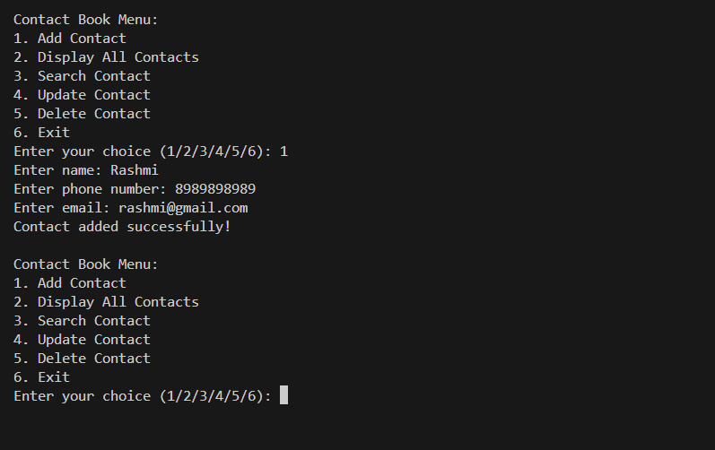 GitHub - rashmisjoshi/Contact_Book: A simple Python Project with MySQL ...