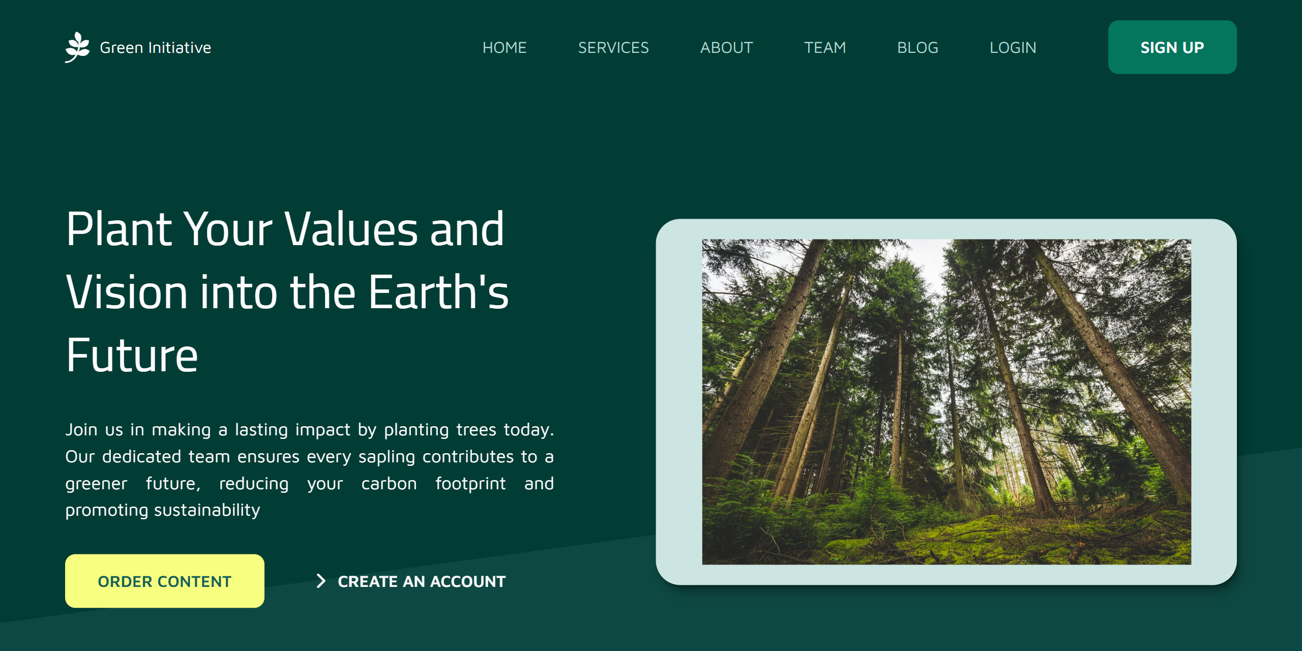 GitHub - rfcho322/green-initiative-layout: Green Initiative - A greener planet website layout