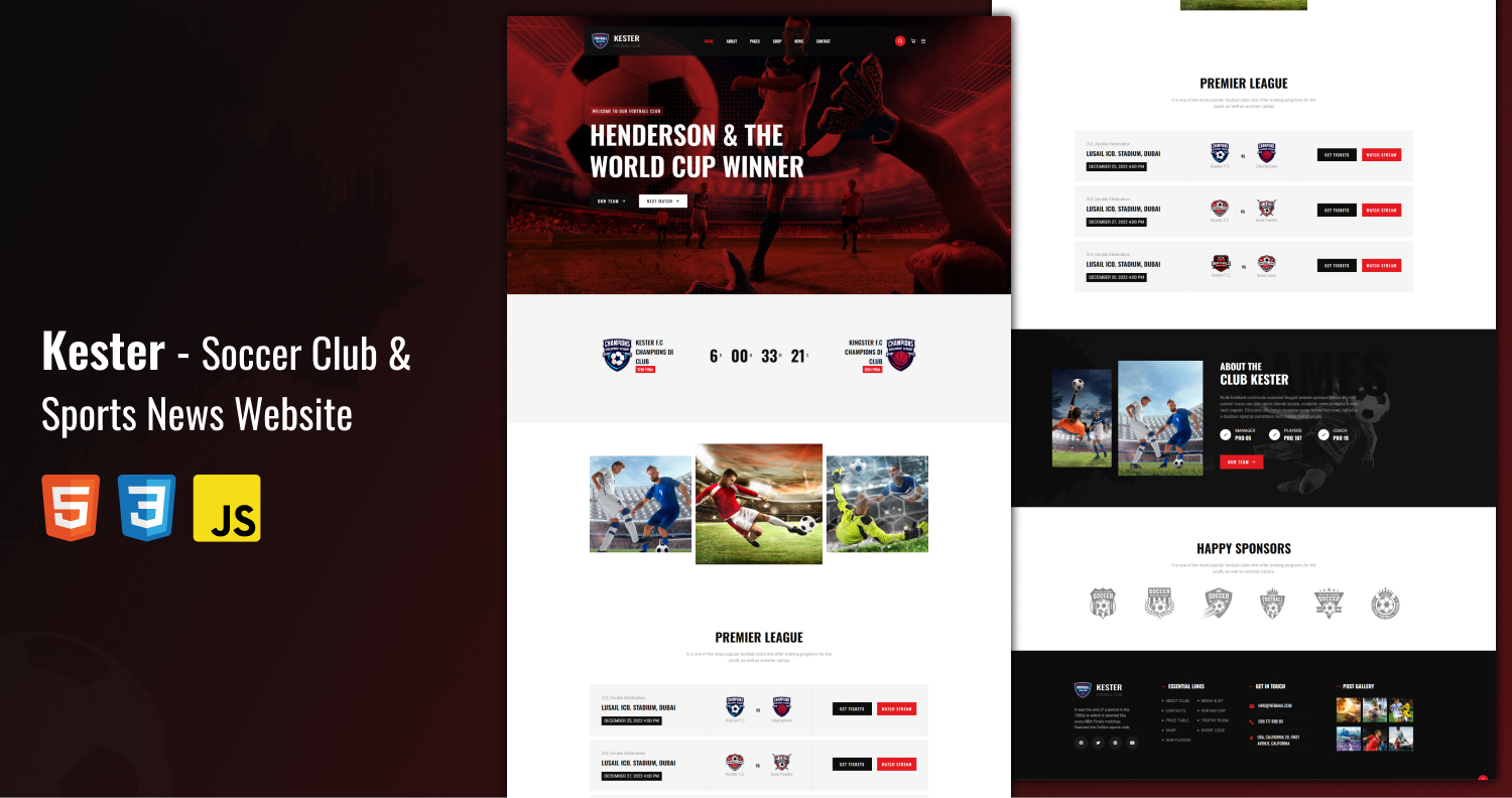 GitHub - sabiha-samha/kester: Kester is a Sports News Website built using HTML CSS and ...