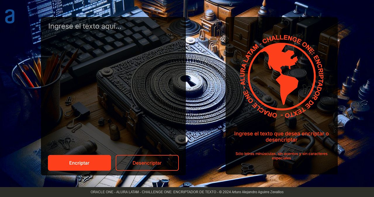 GitHub - aa-az/Challenge-ONE-Decoder: Repositorio de resolución del Challenge ONE: Encriptador ...