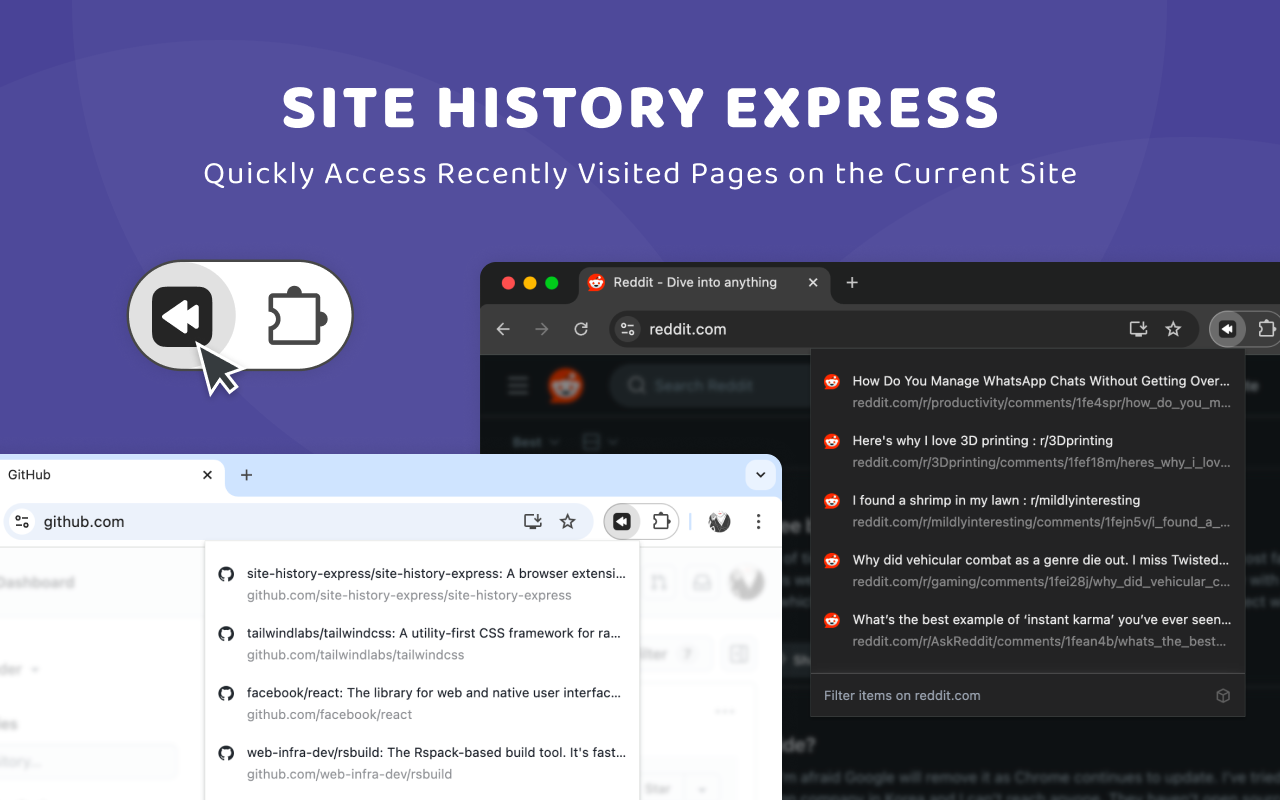 GitHub - site-history-express/site-history-express: A handy browser extension for quick access ...