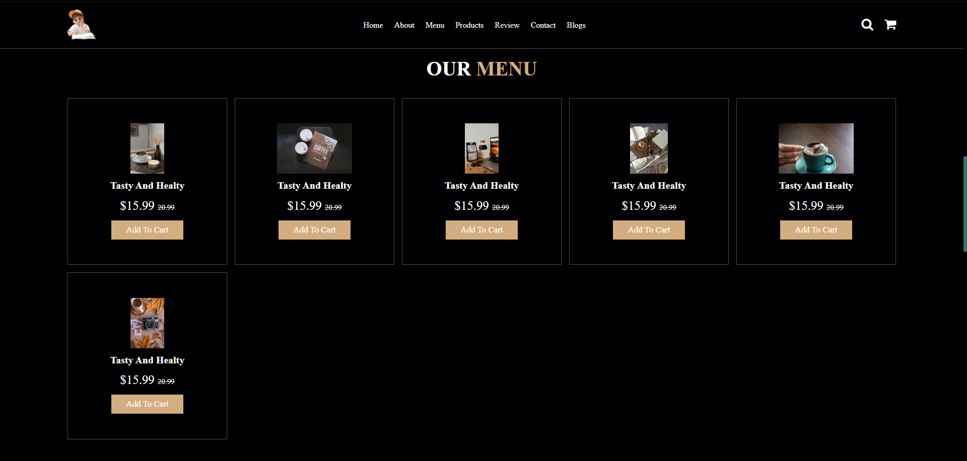 GitHub - Timmy-cleck/Responsive-Coffee-Website: It is using HTML, CSS ...