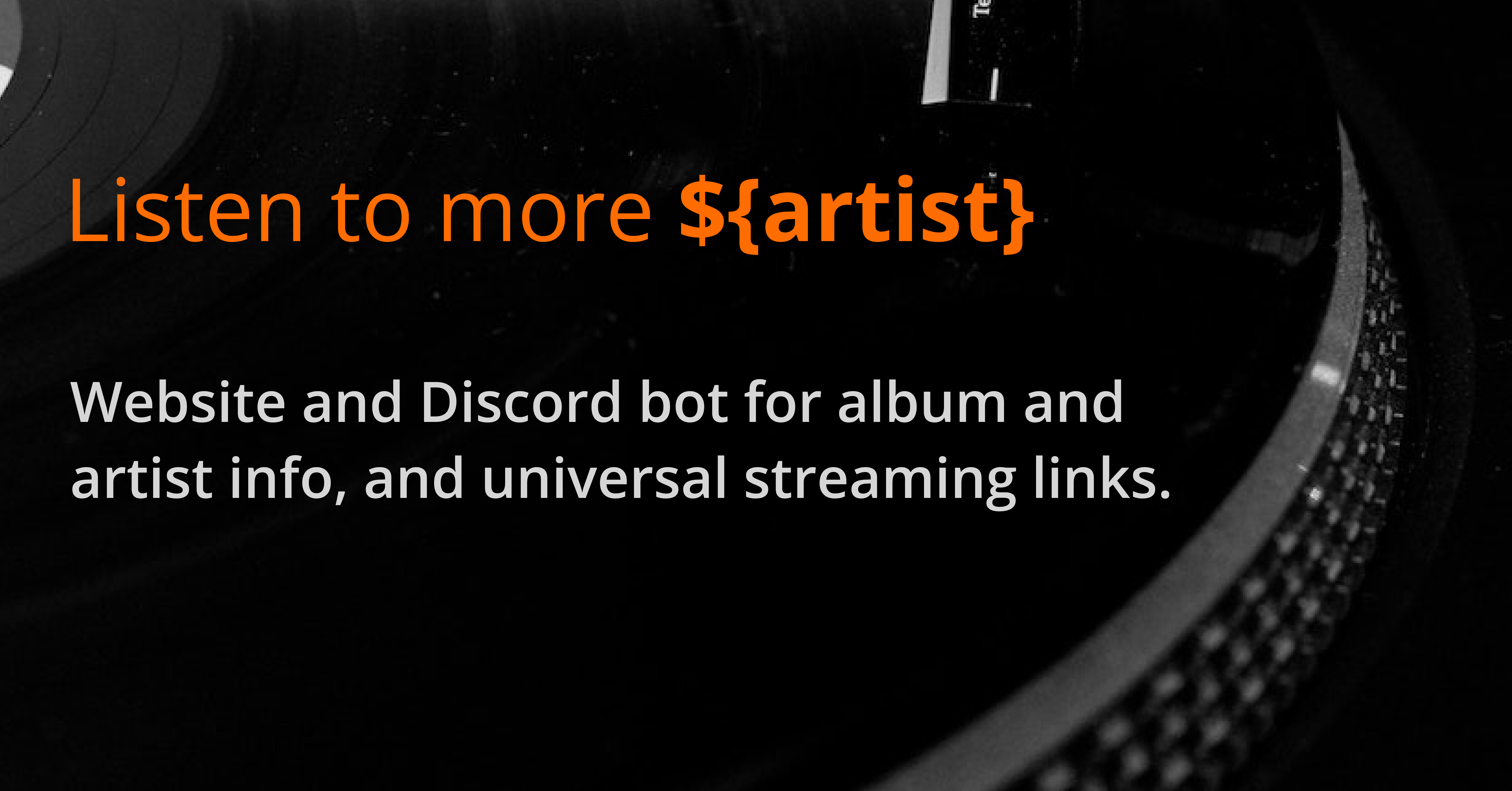 GitHub - rianvdm/my-music-next: Website and Discord bot for album and artist info, and universal ...