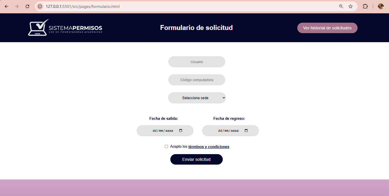 GitHub - Michelle-0793/SistemaPermisosComputadoras: Proyecto 3 FWD ...