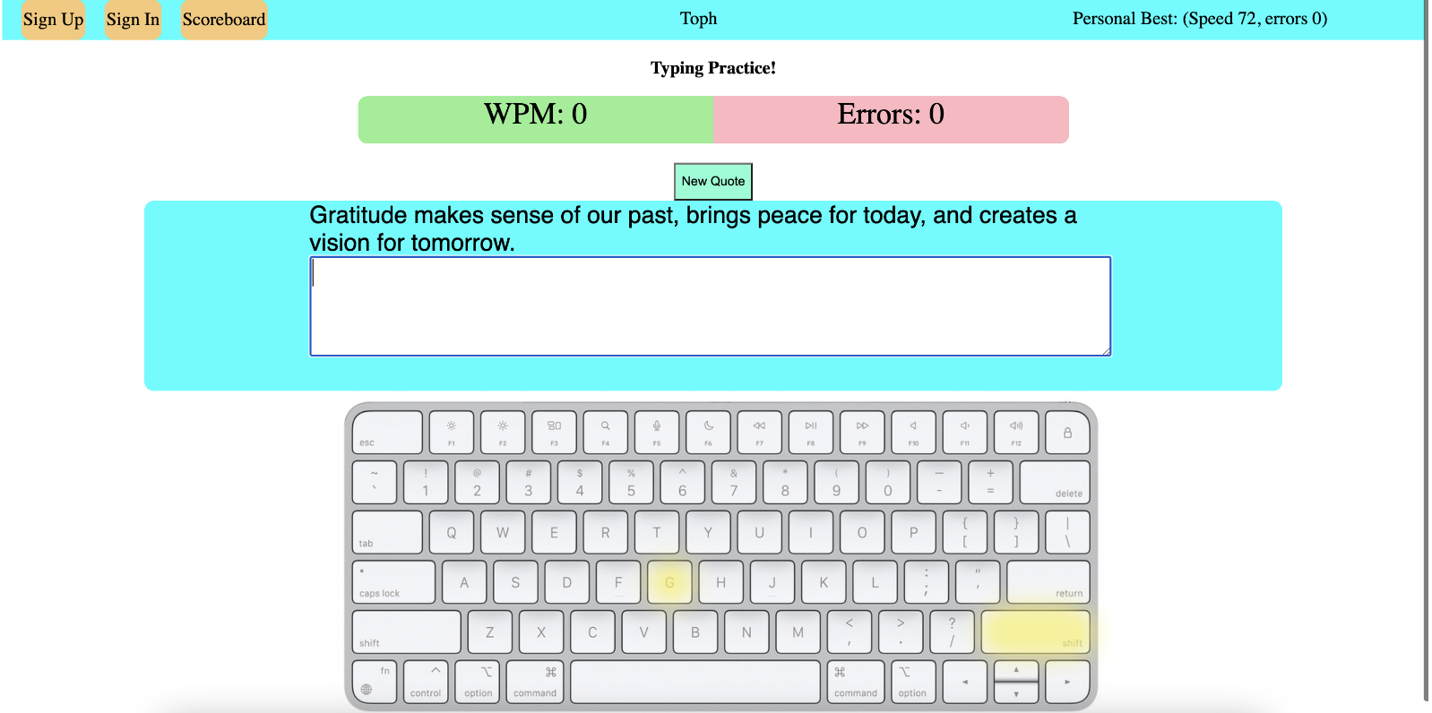 GitHub - EnchiladaStyle/TypingPractice