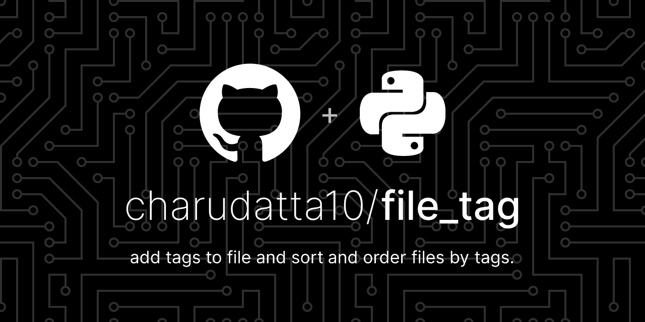 GitHub - charudatta10/file-tagger: add tags to file and sort and order files by tags.