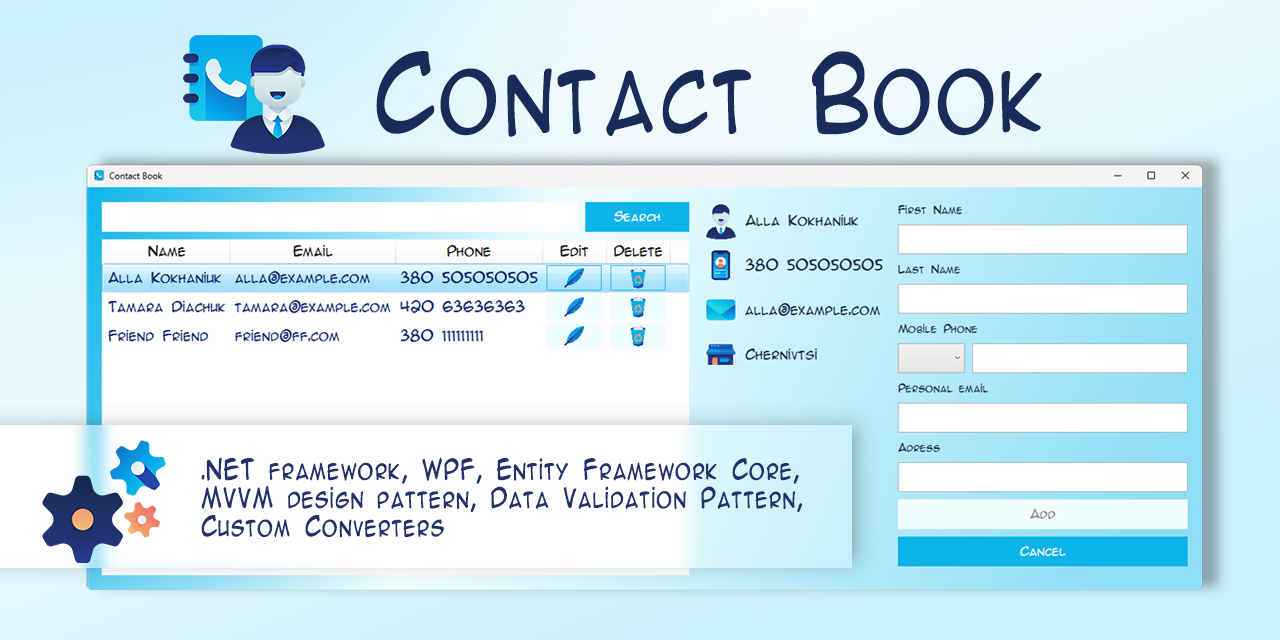 GitHub - Alla-Ko/ContactBook: This application is a Contact Management System developed using ...