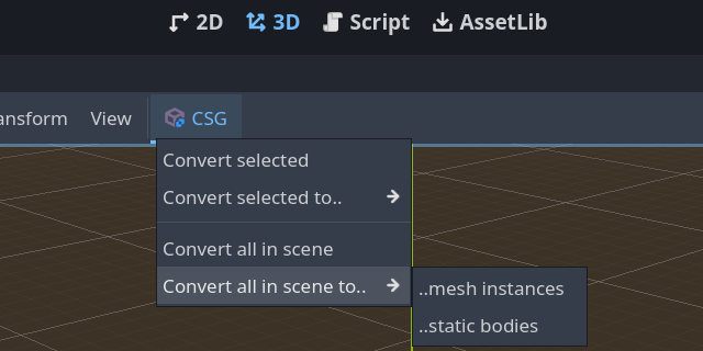 GitHub - KoB-Kirito/csg_converter: A godot plugin to make 3d level ...