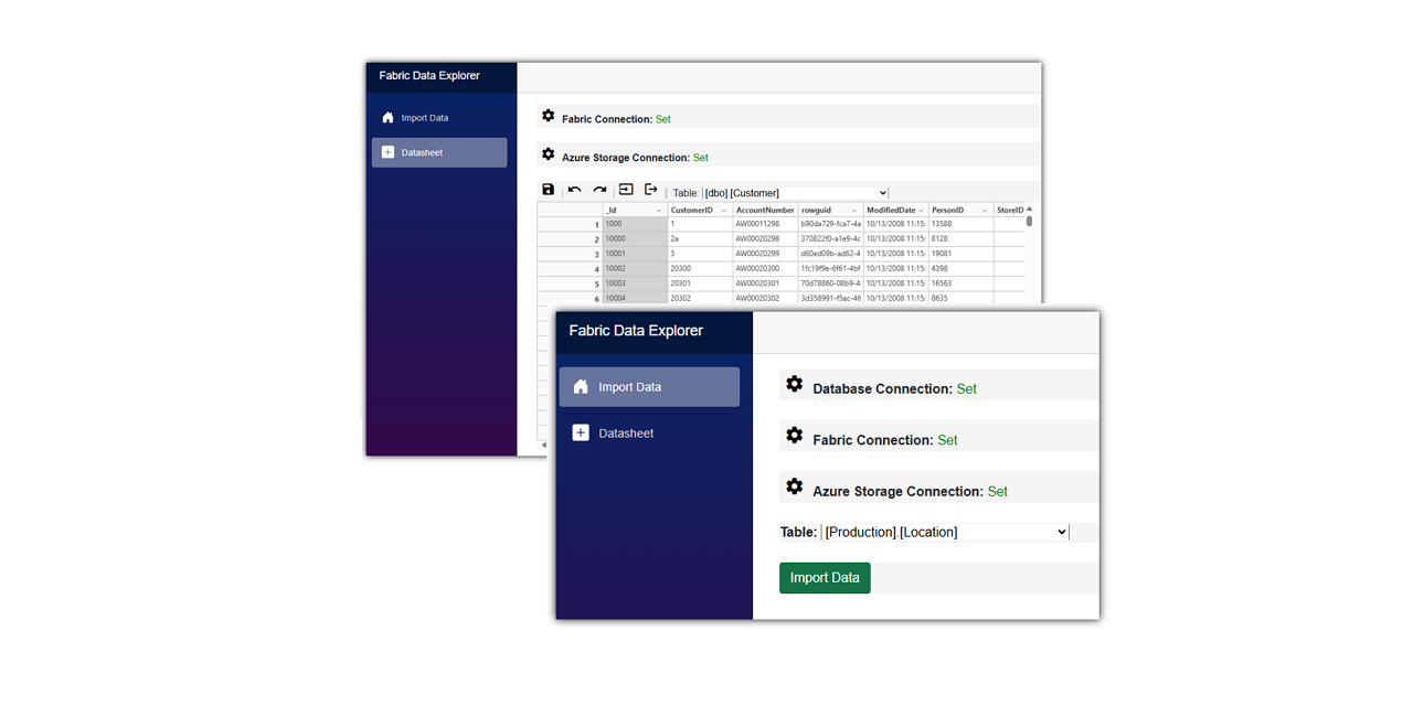 GitHub - ADefWebserver/FabricDataExplorer: Import display and edit data ...