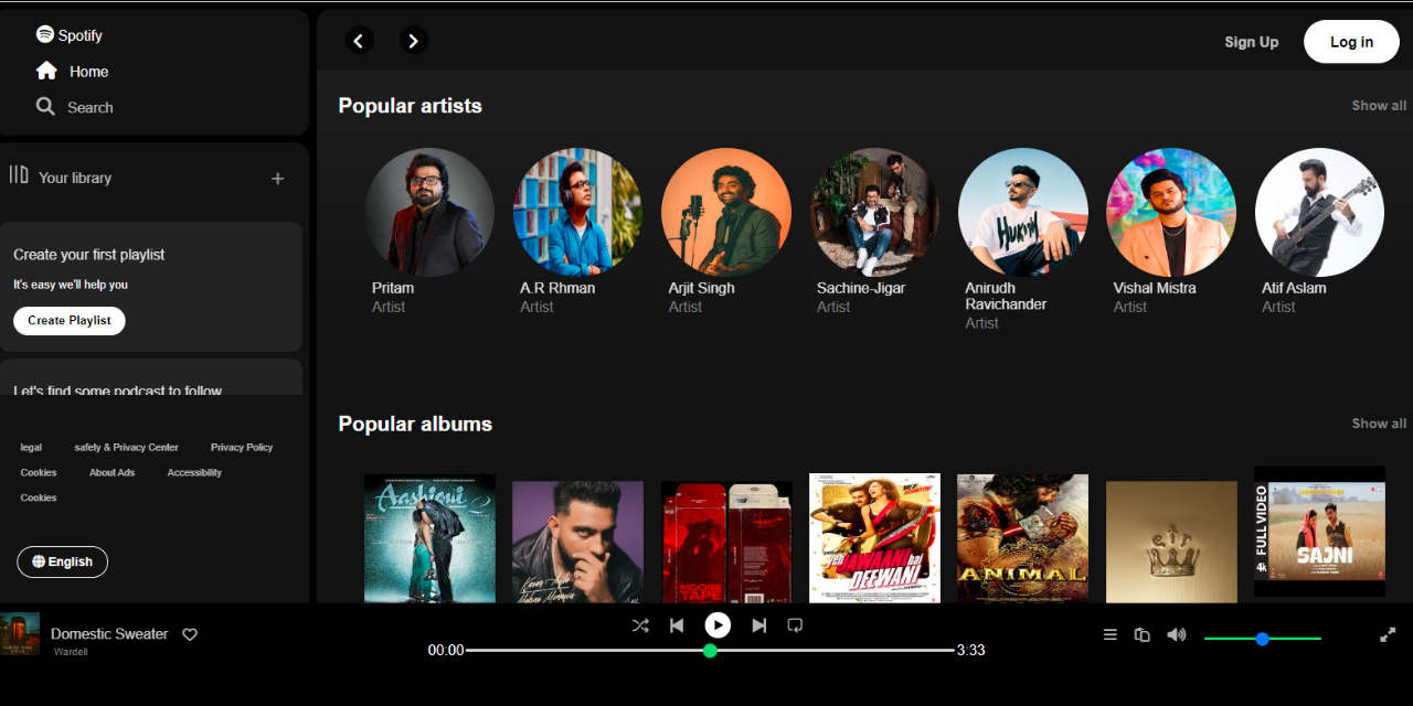 GitHub - VishJyoti/SpotifyClone: Spotify clone created by using HTML and vanilla CSS