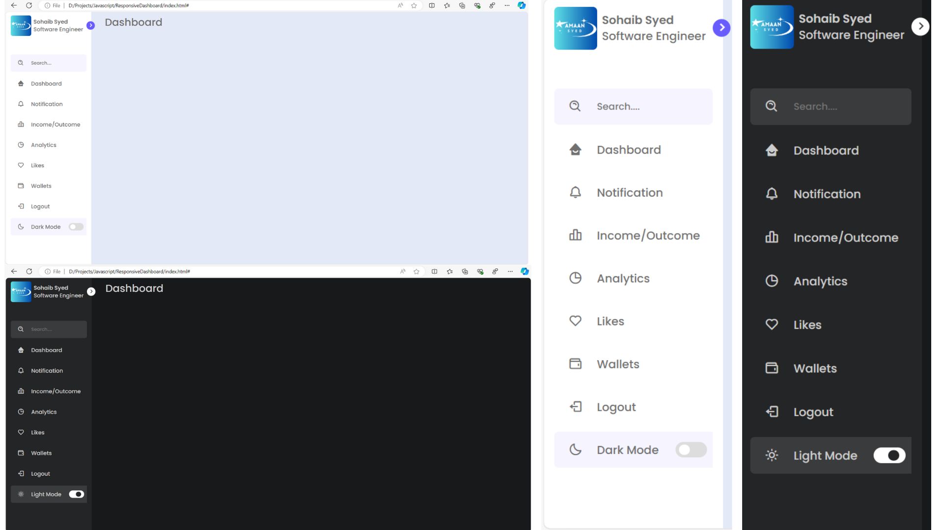 GitHub - Sohaib1113/Responsive-Dashboard: The Responsive Dashboard is a personal project ...