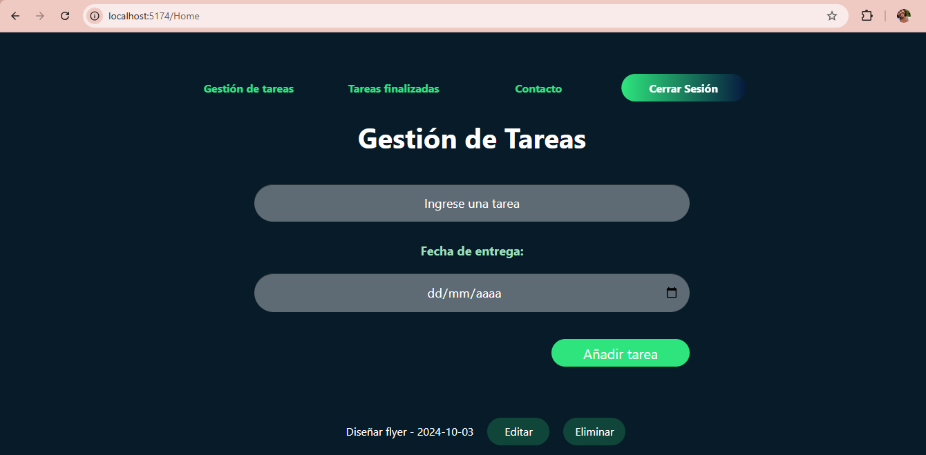 GitHub - Michelle-0793/AdministracionTareas: Práctica final con React ...