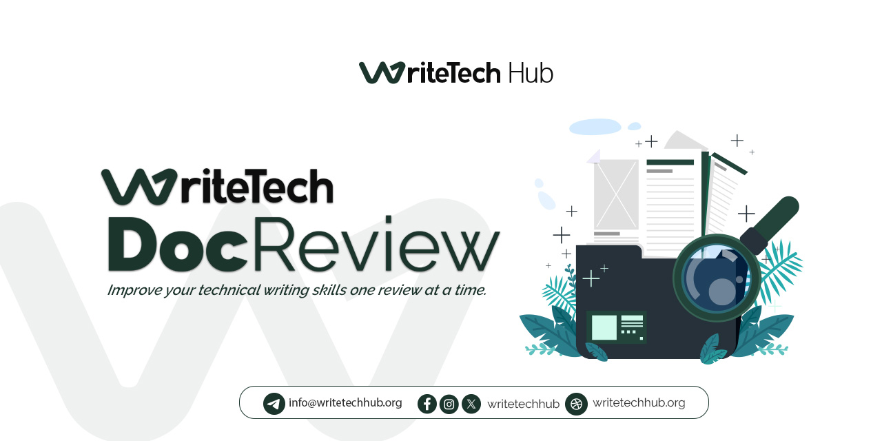 writetech-doc-review/docs/List of Documentation.md at main · WriteTech ...