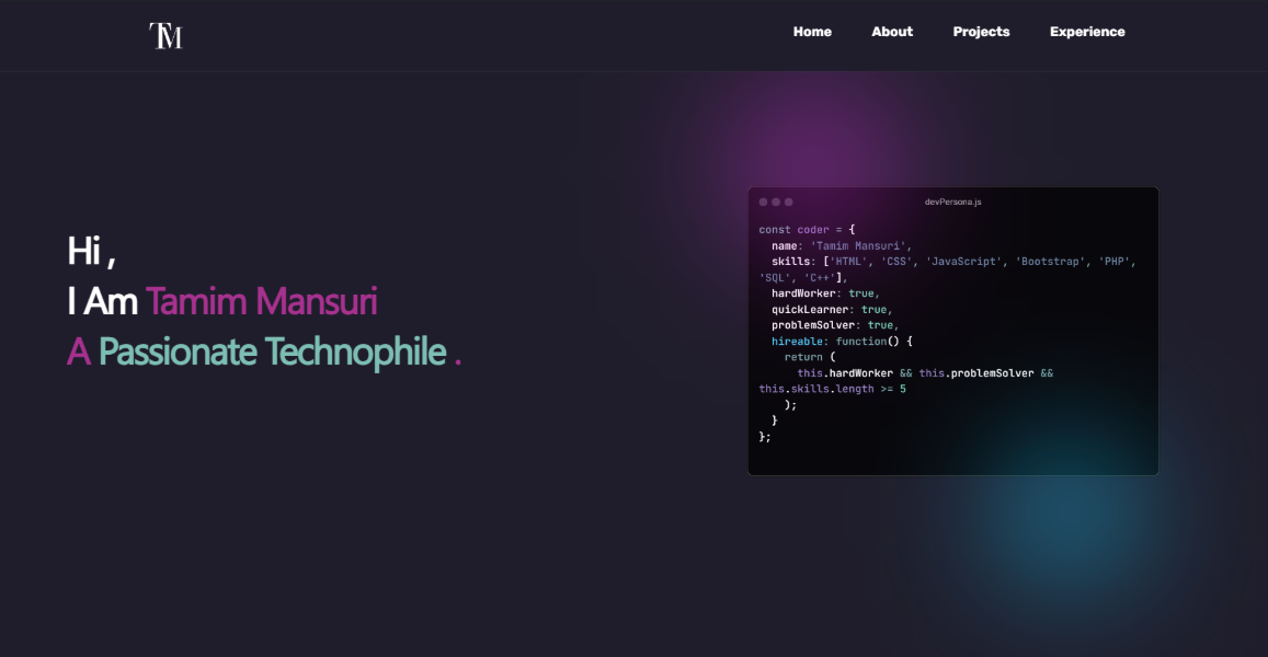 GitHub - MansuriTamim/portfolio: 🚀 Proud to share my first fully ...