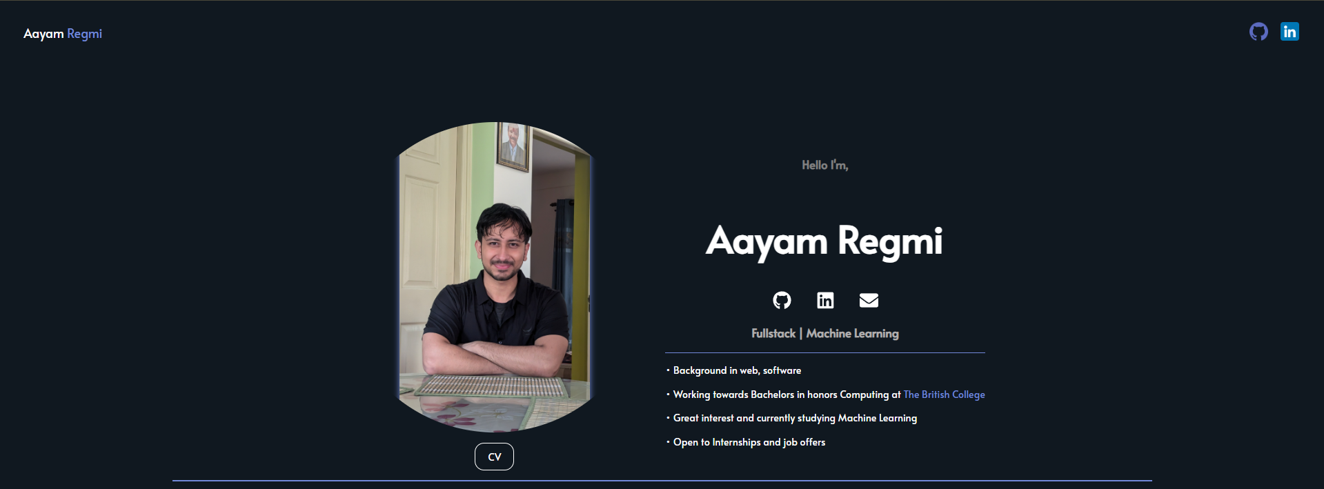 GitHub - AayamRegmi/portfolio: Website of Aayam Regmi