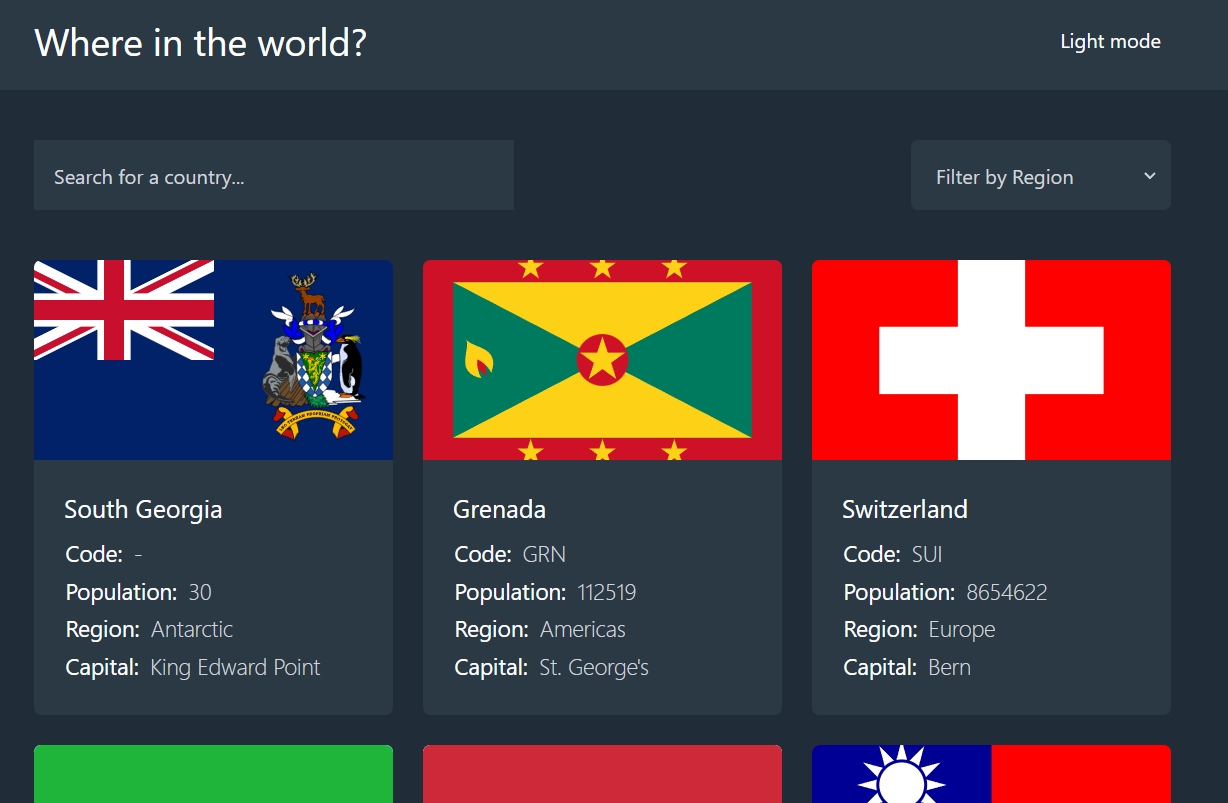 GitHub - Lyrklif/rest-countries: REST Countries API with color theme switcher