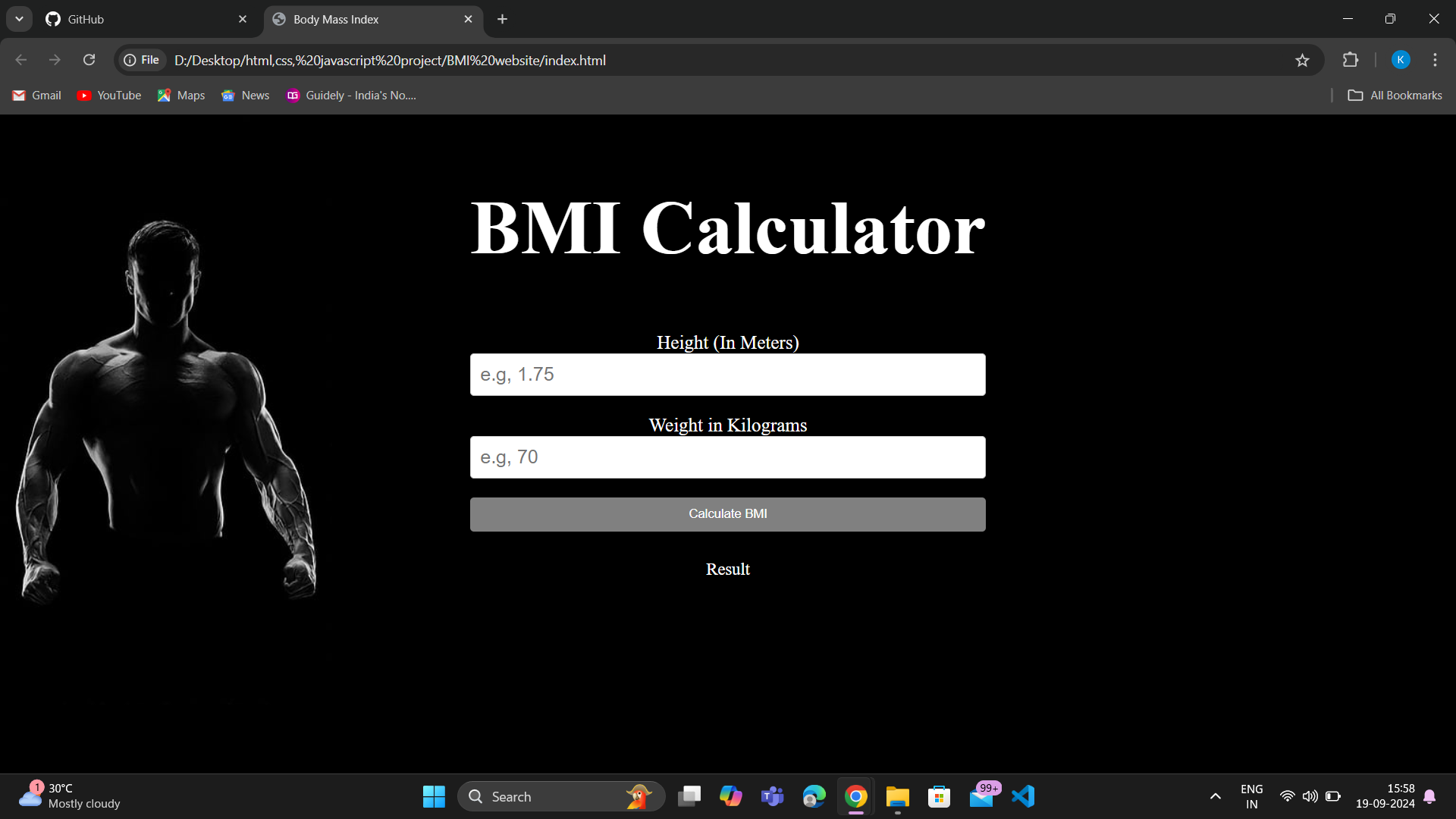GitHub - RohitSalwan-GitHub/Project-3-BMI-Calculator: BMI Calculator