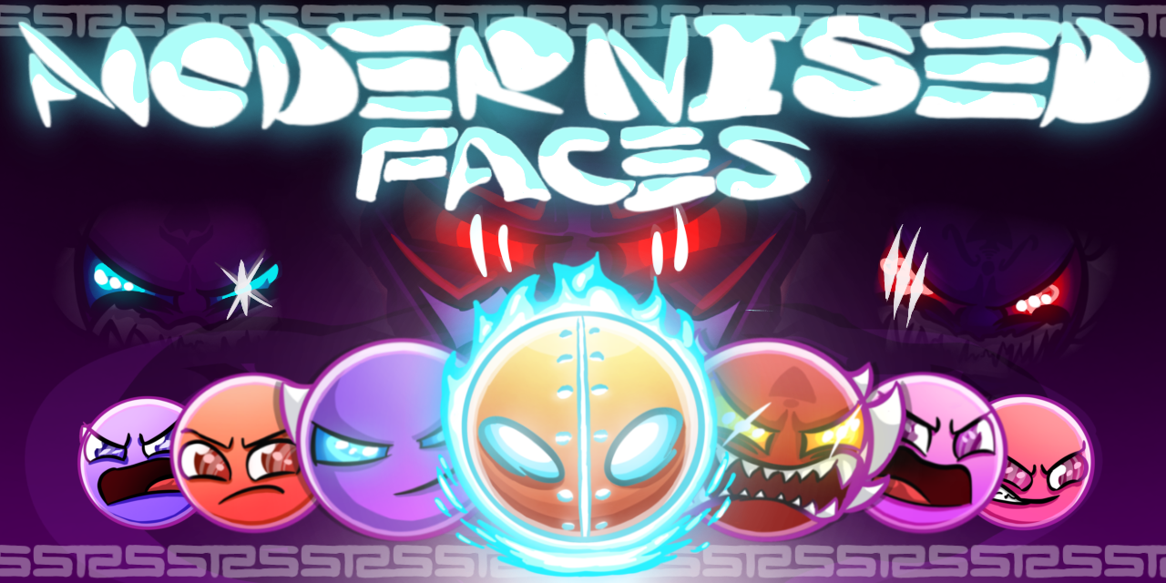 GitHub - susurss/Modernised-Faces-Pack: Started out as a fun redraw of the Geometry Dash ...