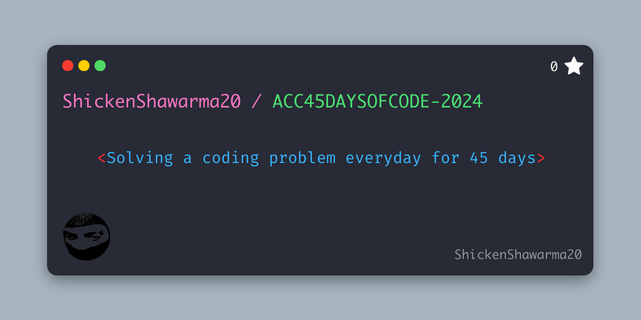 GitHub - ShickenShawarma20/ACC45DAYSOFCODE-2024