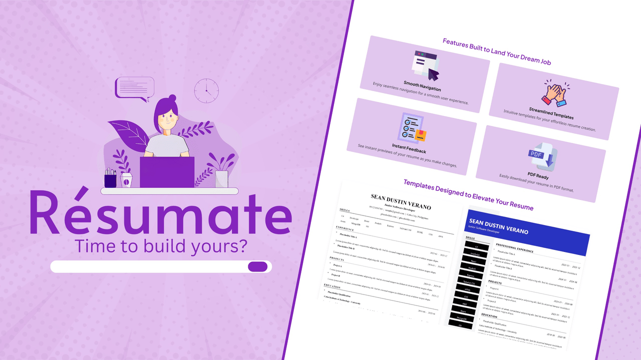 GitHub - seanverano/resumate: Easily build your professional resumes ...