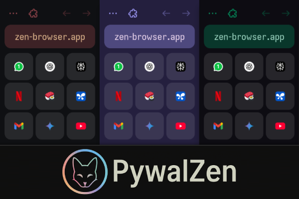GitHub - Axenide/PywalZen: Enable correct support for Pywalfox with this theme!