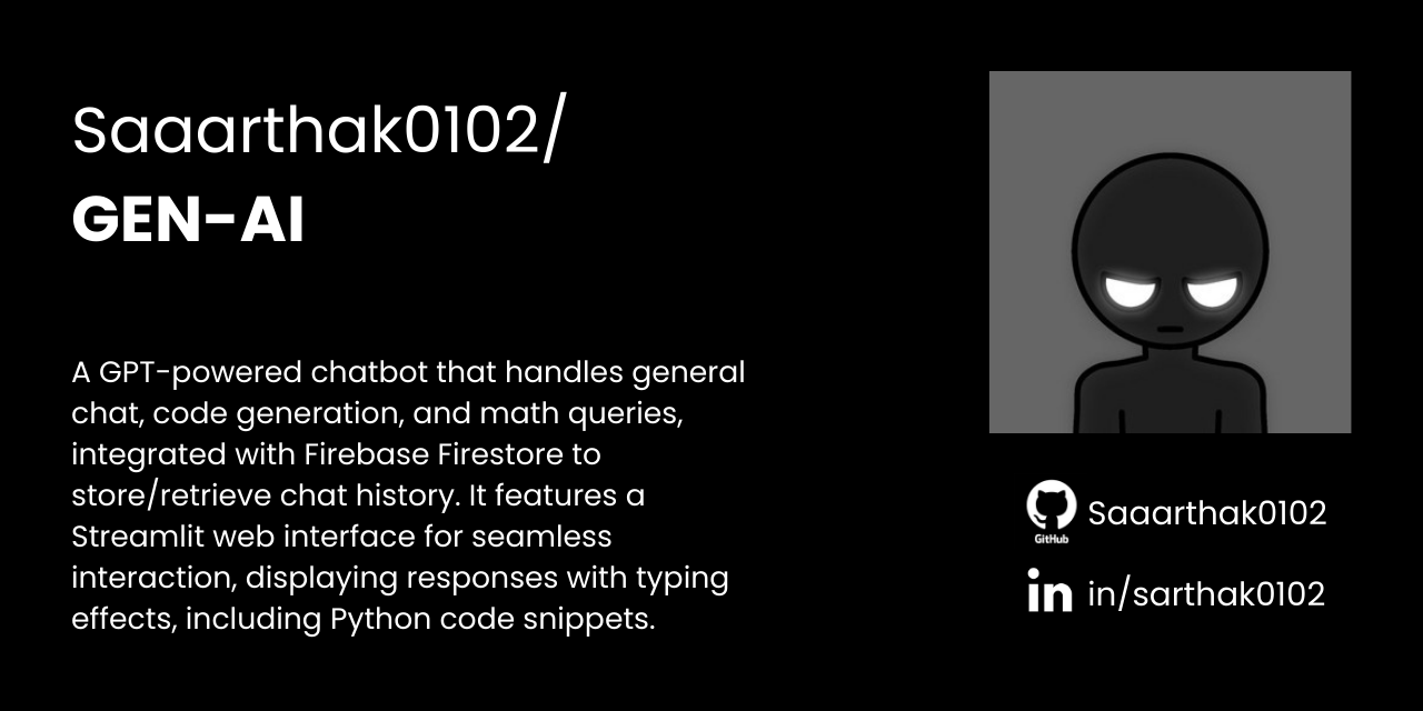 GitHub - Saaarthak0102/GEN-AI: A GPT-powered chatbot that handles ...