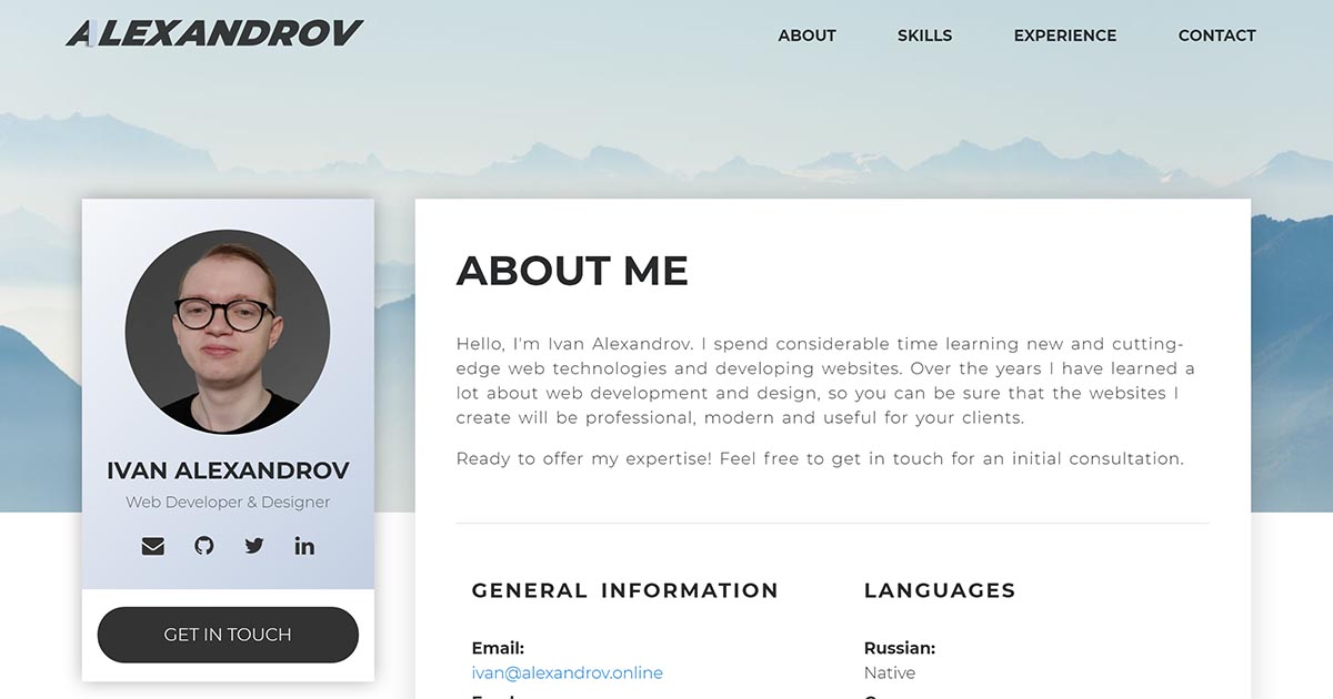 GitHub - 174n/Portfolio: Source code of my personal portfolio website