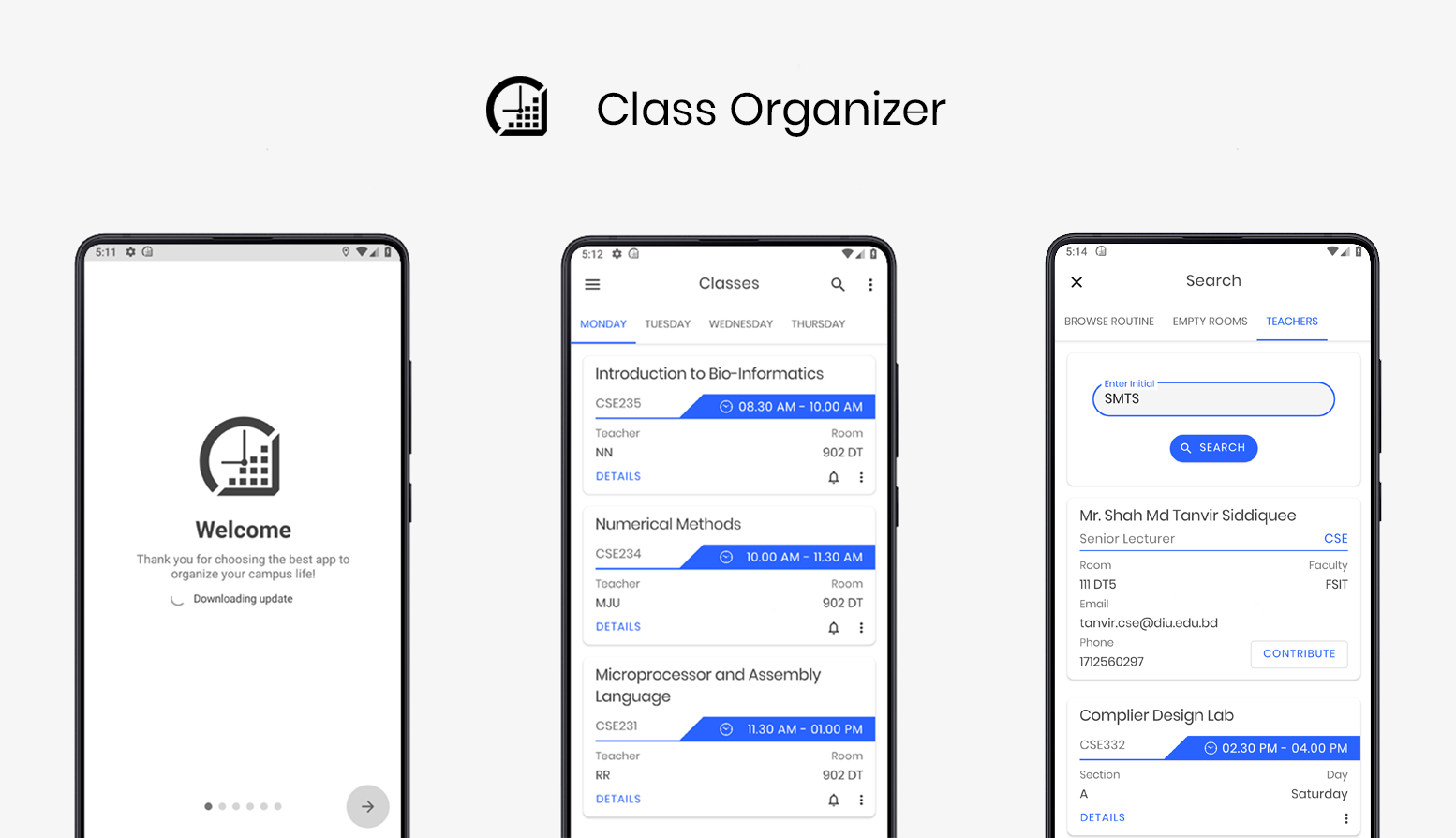 GitHub - musfiqus/class-organizer: A simple and modern looking routine ...