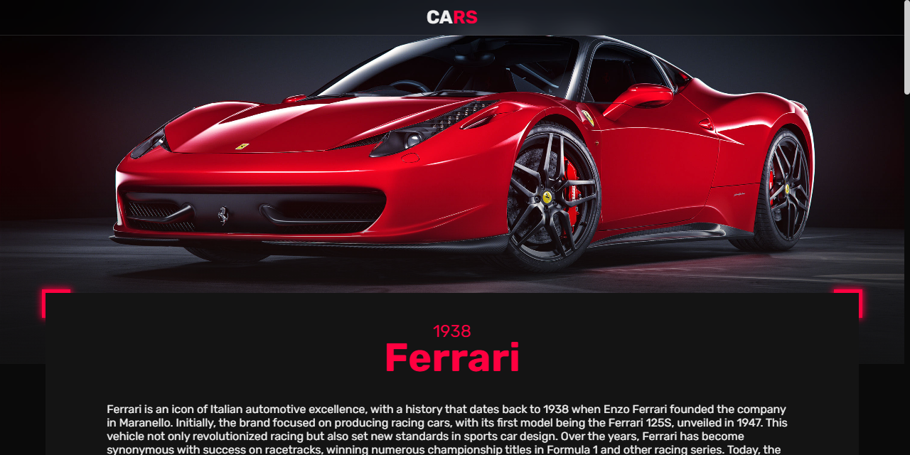 GitHub - OKE225/CARS_Website: Responsive application in React and ...