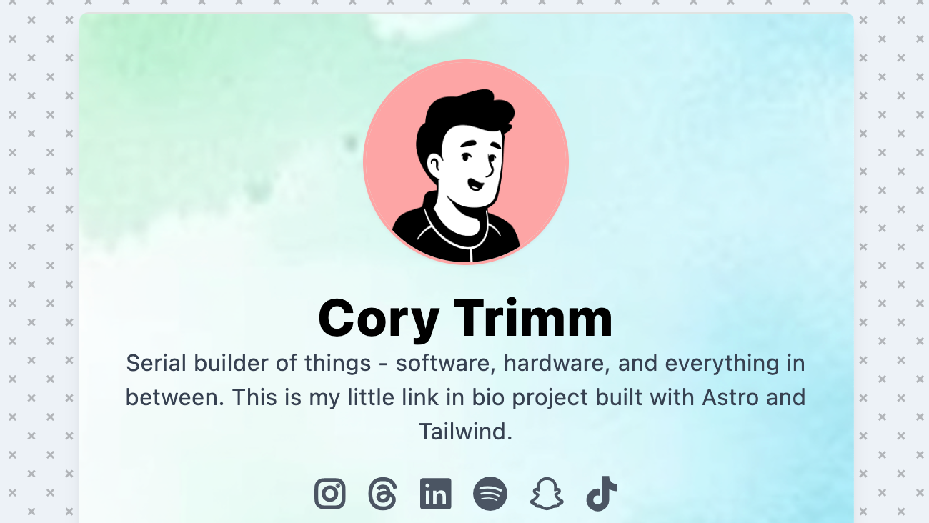 GitHub - ctrimm/astro-link-in-bio-theme: Link In Bio Theme for Astro