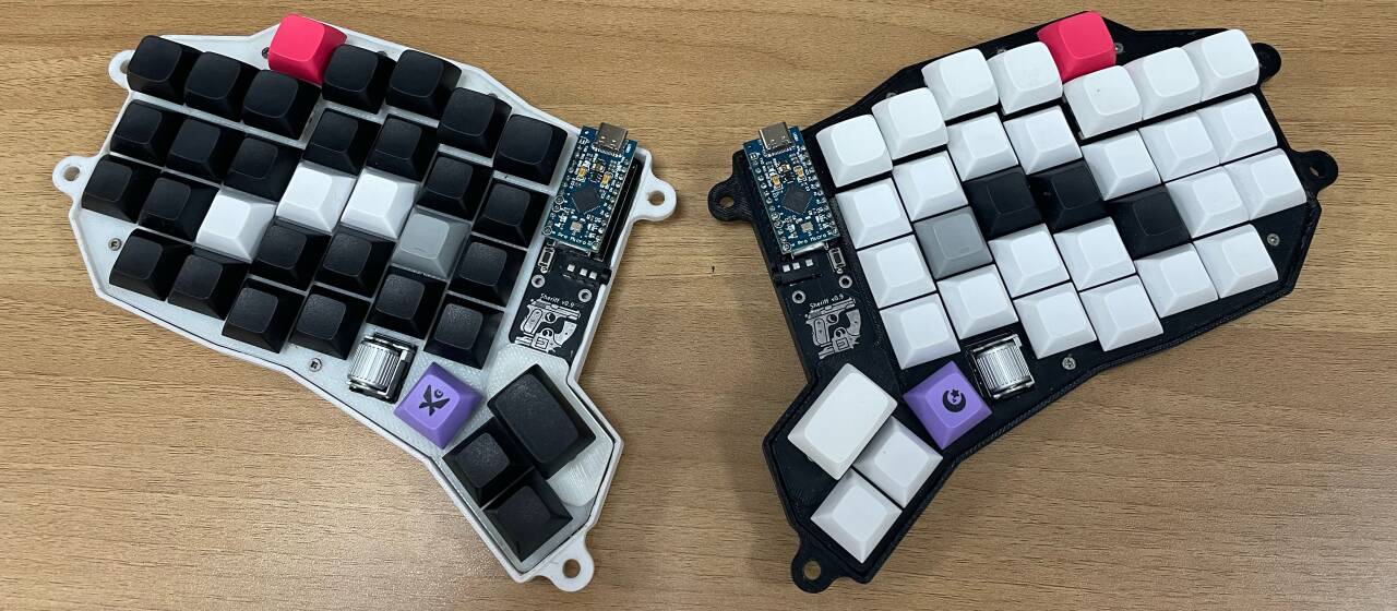 GitHub - AJGamma/sheriff-keyboard: Feature-rich ergonomic keyboard with scroll wheels