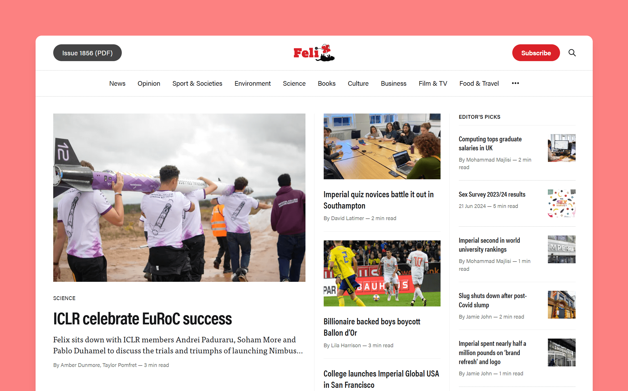 GitHub - FelixOnline/felix-ghost-theme: Ghost theme for Felix, the Imperial College student ...