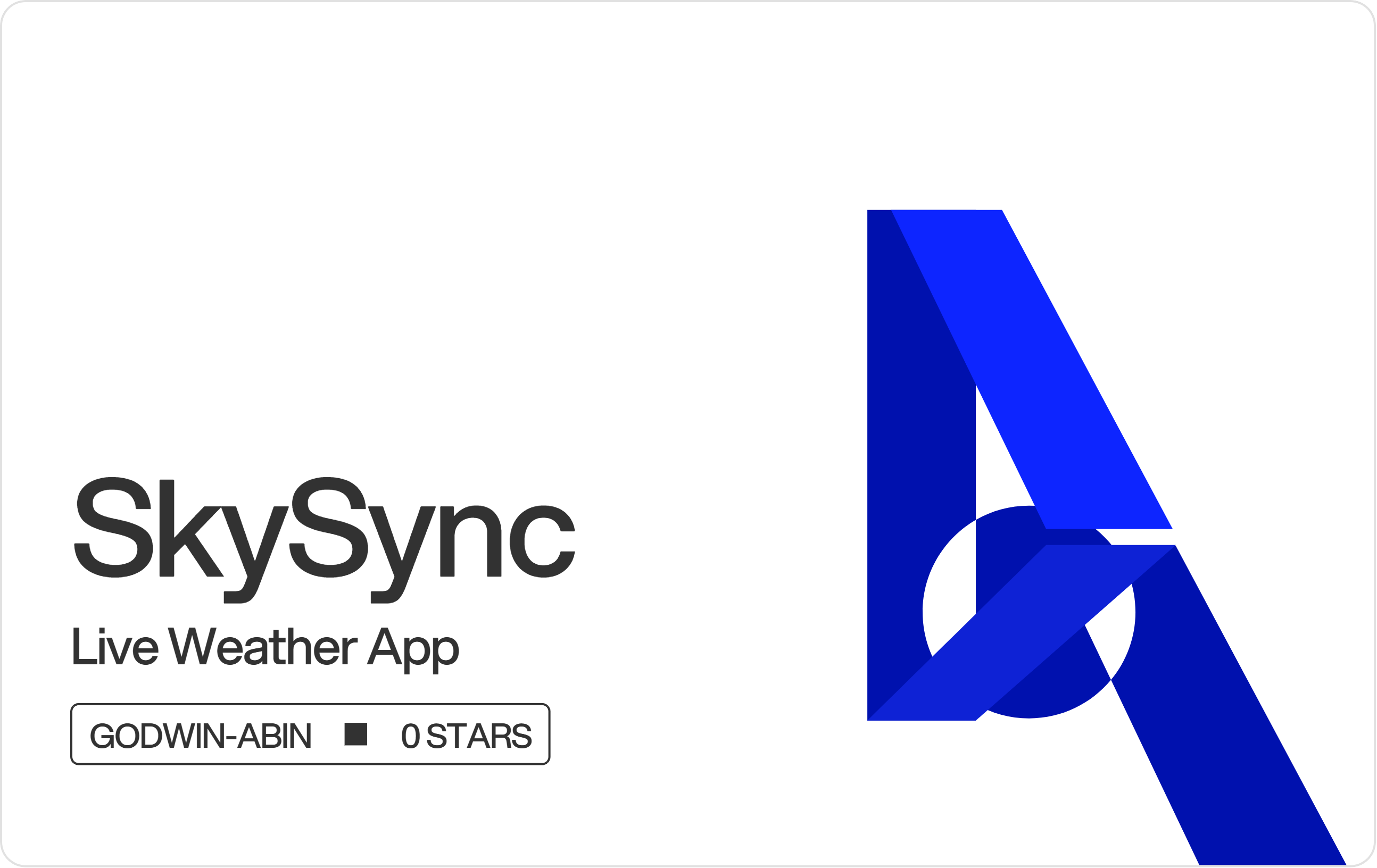 GitHub - Godwin-Abin/SkySync: Live Weather App