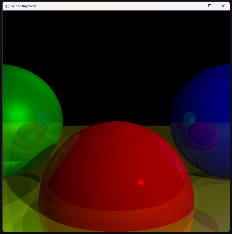 GitHub - Dosalock/Win32_Raytracer: Raytracing with win32, handles specular- & diffuse reflection ...