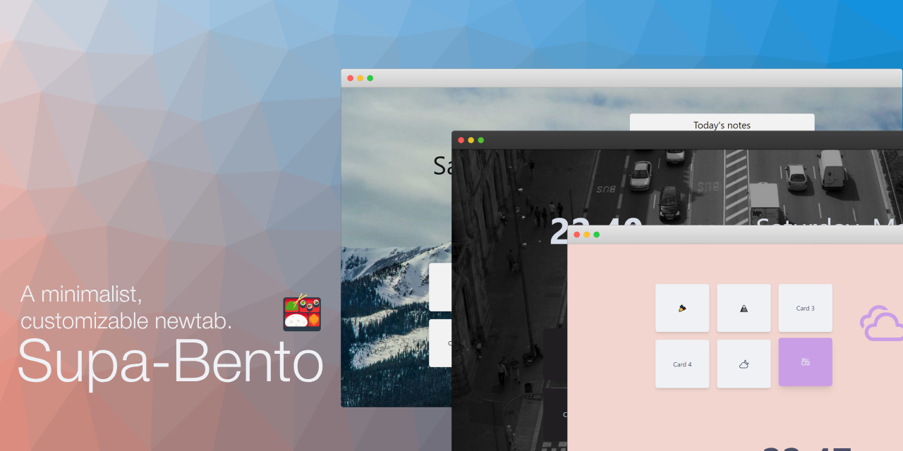 GitHub - Marganotvke/Supa-Bento: 🍱 A minimalist and customizable newtab extension.