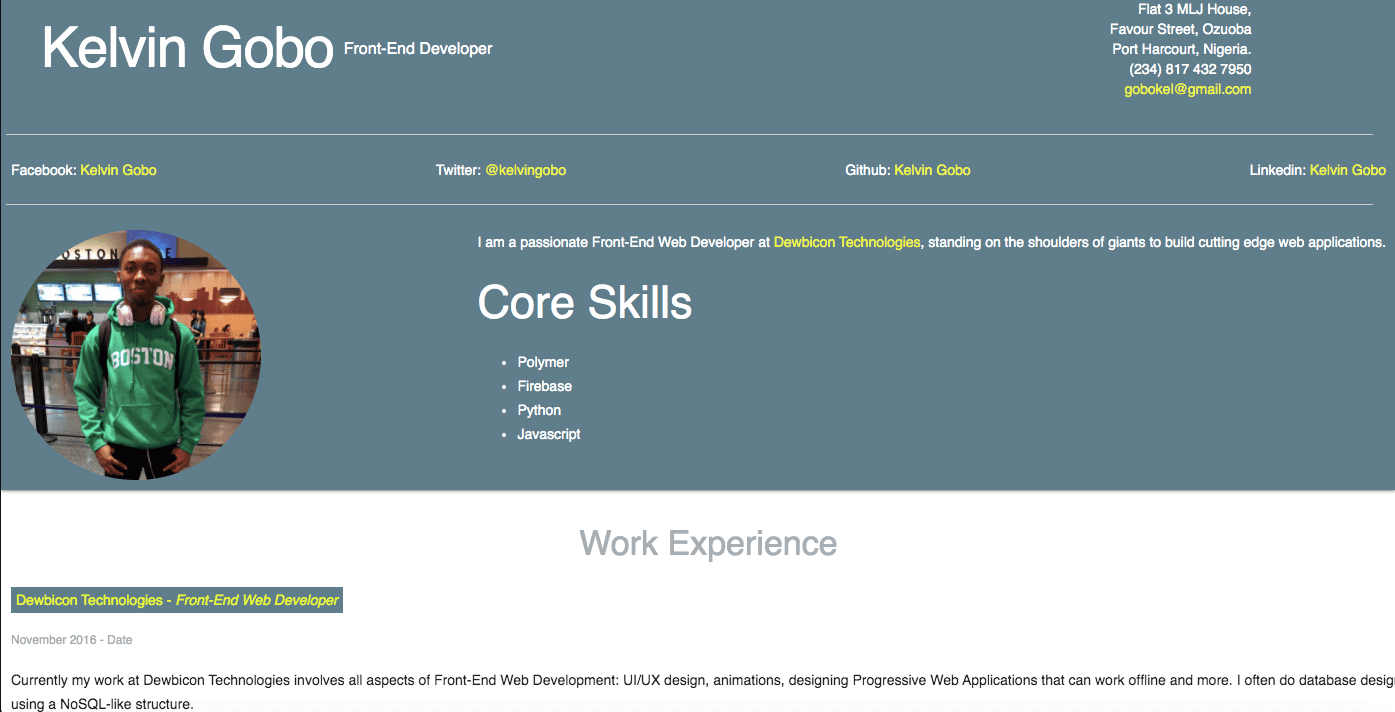 GitHub - slightlynerd/mdl-portfolio: Built with Material design lite, a little bit of jQuery ...