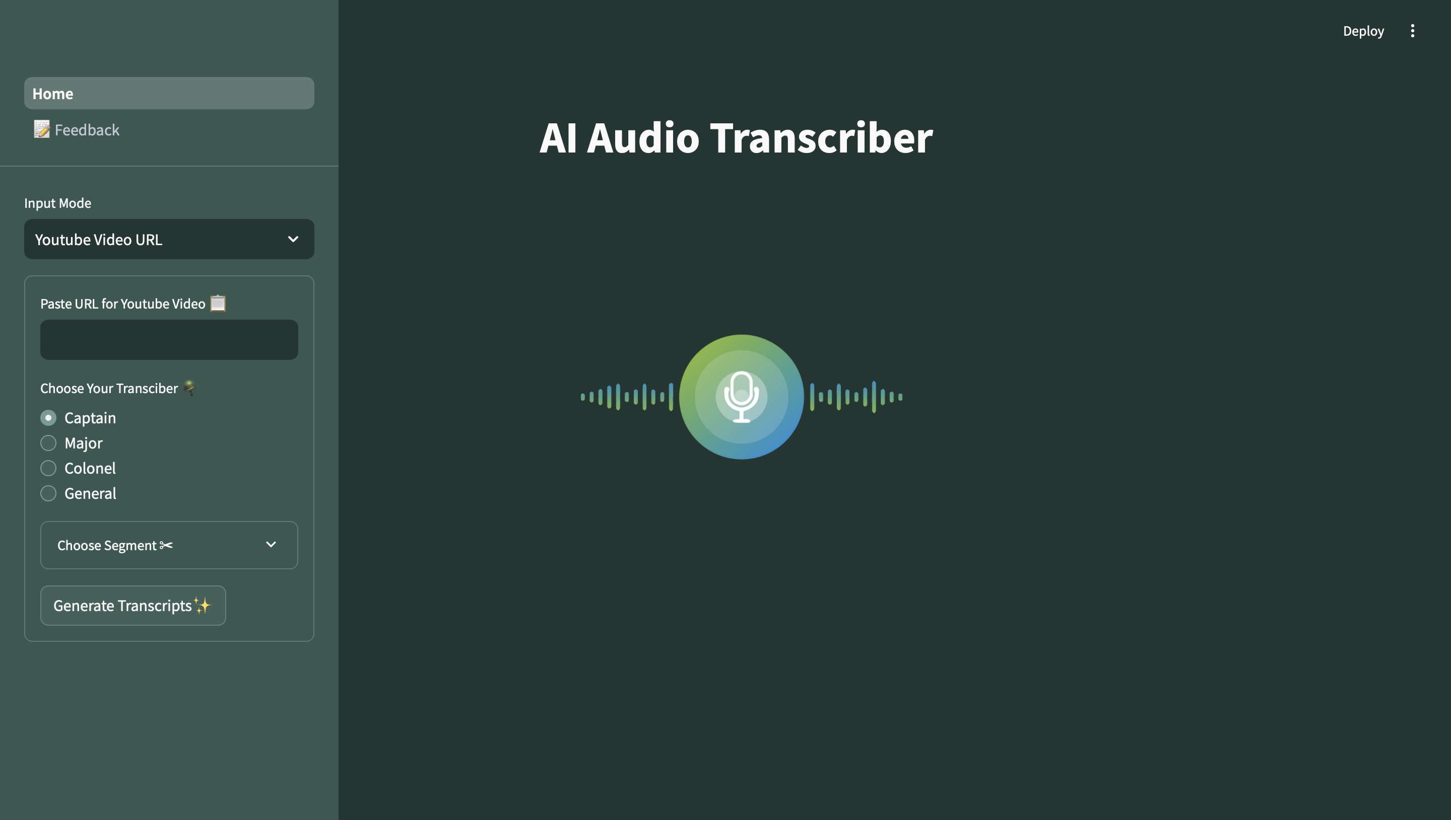 GitHub - royanikseresht/AIAudioTranscriber: A minimalistic application to generate ...