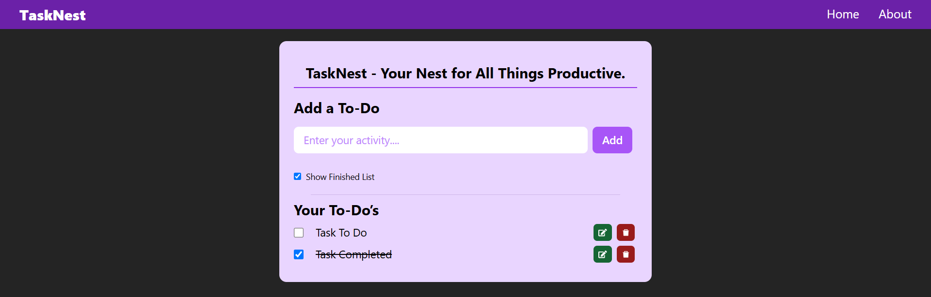 GitHub - KSaiPrashanth/task-nest: TaskNest is a simple, user-friendly To-Do List app built with ...